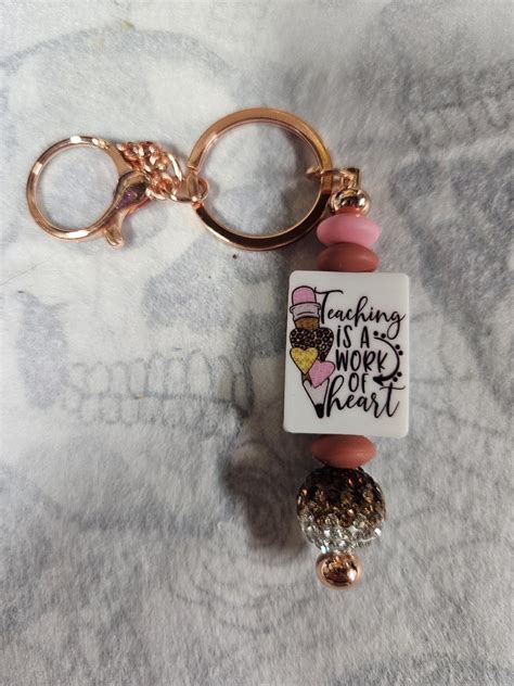 Beaded Focal Keychains Etsy