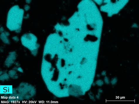 An Bse Image And Eds Maps Showing Rounded Quartz With Inclusions There