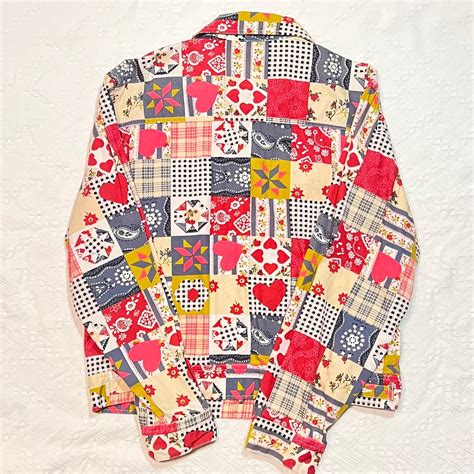 베네통 하트 패치워크 코튼 자켓 후루츠패밀리