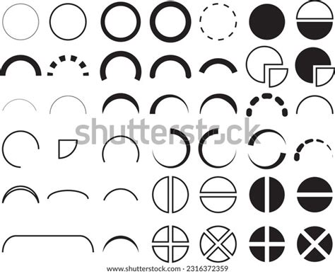 Semi Circle Outline Over 771 Royalty Free Licensable Stock Vectors