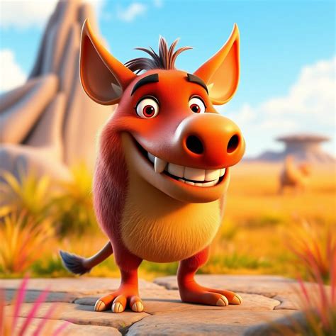 3d Character Design Of Pumbaa From The Lion King
