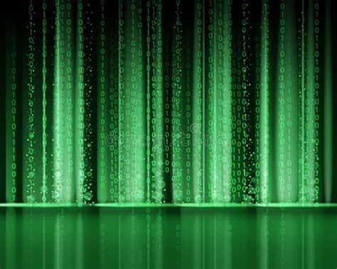 Technology Binary Abstract Background Matrix Style Green Color