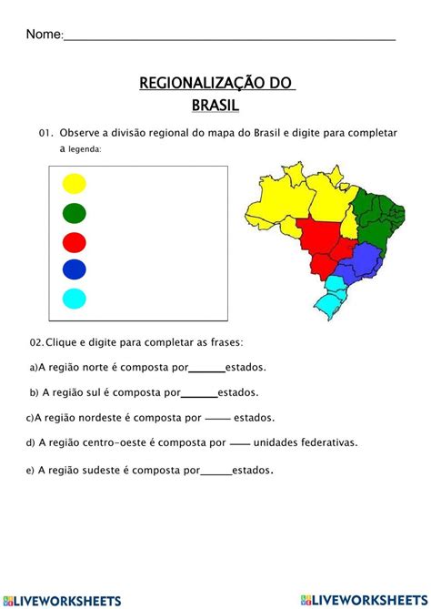 Atividade Sobre As Regiões Do Brasil 4 Ano Magedu