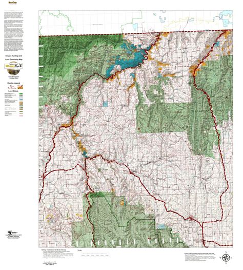 Oregon Hunting Unit 57 Sled Spring Land Ownership Map By Huntdata Llc Avenza Maps