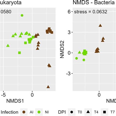 Nonmetric Dimensional Scaling Nmds Based On Euclidean Distances Of Download Scientific