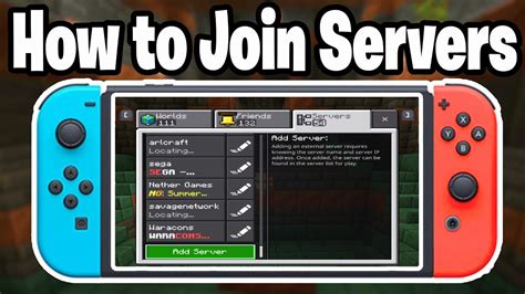 How To Join Servers On Minecraft Nintendo Switch Step By Step Youtube