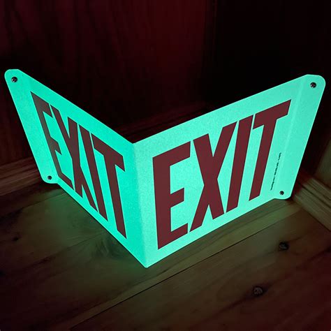 Projecting Exit Sign Glow In The Dark Sku S 4673