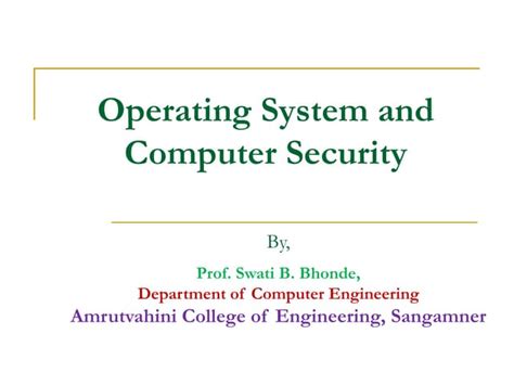 operating systems and computer security ppt