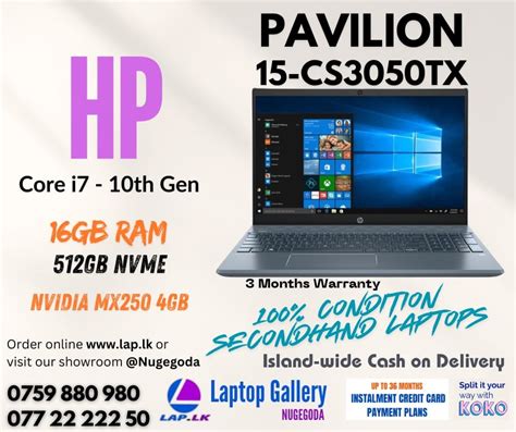 Hp Pavilion Cs Tx Core I Th Gen Gb Ram Gb Nvme