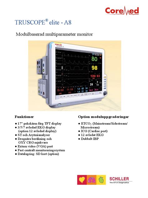 Truscope Elite A8 Modulbaserad Multiparameter Monitor Pdf Metrology Cardiovascular System