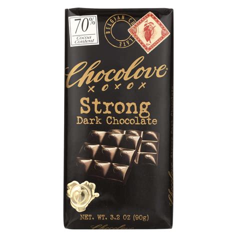 Chocolove Strong Dark Chocolate 70 Cocoa 3 2 Oz 90 G Premium Vegan Treat Buy Now With