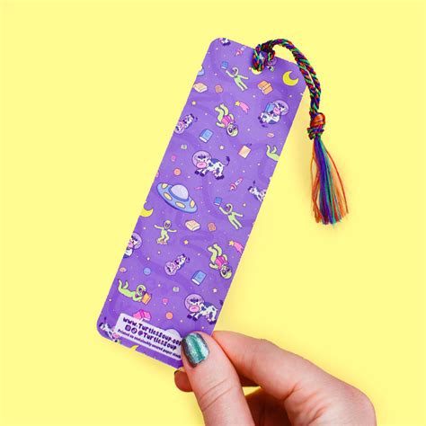 Alien Ufo Library Abduction Bookmark With Tassel Turtles Soup