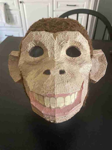 New Chimp Mask Pattern For Paper Mache • Ultimate Paper Mache
