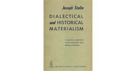 Dialectical And Historical Materialism By Joseph Stalin