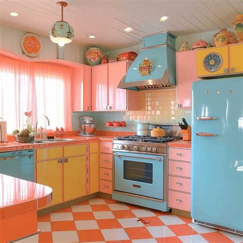 Kitschy Kitchen Inspo Retro Kitschy Kitchen Inspo Trang Trí Nhà