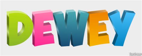 Dewey Text Effect And Logo Design Name