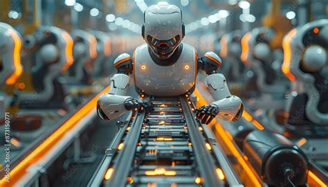 Future Factory Futuristic Factory Where Robotic Arms And Ai Controlled