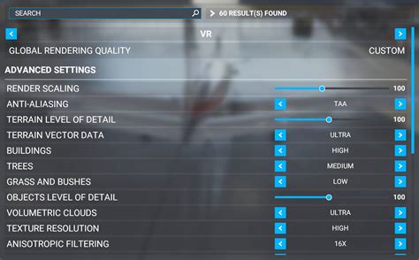 My Settings So Far For Rift S Virtual Reality Vr Microsoft Flight