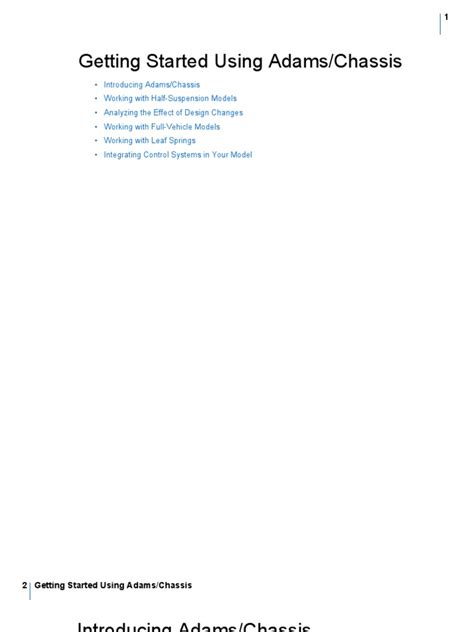 Adamschassis User Guide And Tutorials Pdf Vehicles Computing And