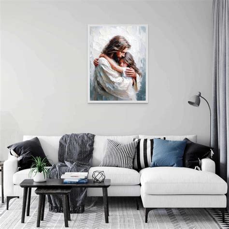 Compassionate Embrace Christian Wall Art Jesus And Girl Art Jesus