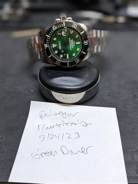 Wts Custom Diver Mod Skeleton Super Lumed Starbucks Seiko Nh35 Auto Presidential 40mm