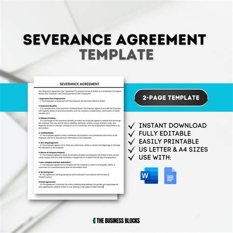 Severance Agreement Template Employee Severance Package Severance