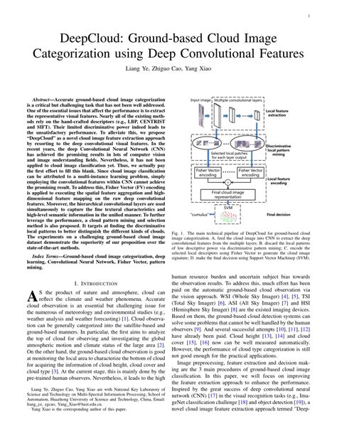 Pdf Deepcloud Ground Based Cloud Image Categorization Using Deep Convolutional Features