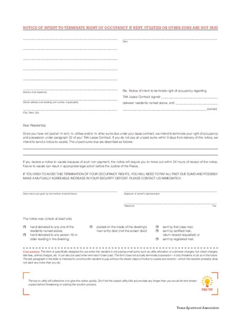 Fillable Online Voluntary Lien Agreement Pending Payment Of Rent Fax