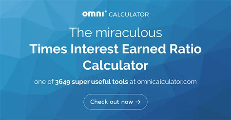 Times Interest Earned Ratio Calculator