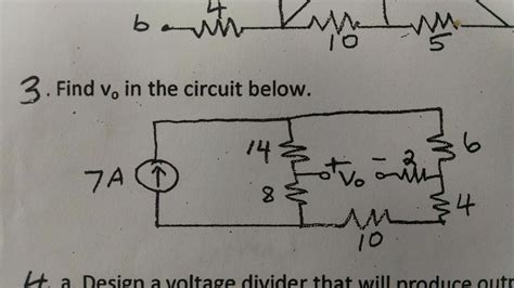 Solved find v0 in the circuit below. Design a voltage | Chegg.com