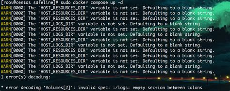 cento7安装报错： error decoding volumes[2] invalid spec logs empty