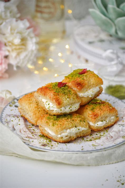 Mini Kunafa Cream Puffs Savoryandsweetfood