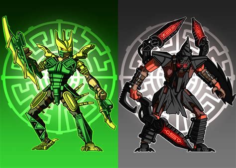 Glatorian Gresh And Skrall By Rahkshichao On Deviantart