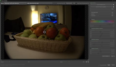 Lens Correction For Raw Conversion And Hdr Creation