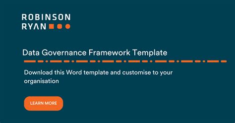 Data Governance Framework Template Robinson Ryan
