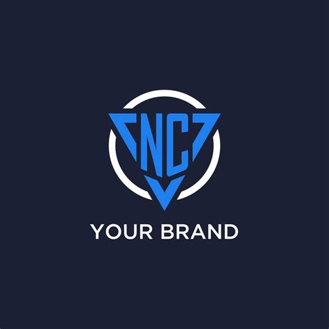 Nc Monogram Logo With Triangle Shape And Circle Design Elements