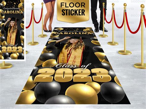 Garland Balloons Graduation Runner Grad Customized Personalized Aisle Runner Vinyl Sticker