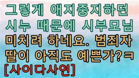 사이다사연 시댁의 자랑 시누가 상간녀였네요 ㅎㅎㅎ 사이다썰 미즈넷사연 응징사연 반전사연 참교육사연 라디오사연 핵사이다사연 레전드사연 Youtube