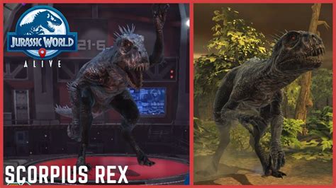 Scorpius Rex Showcase Jurassic World Alive Youtube