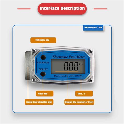 Digital Turbine Flow Meter Flowmeter Pcb Electronic Flow Sensor Counter