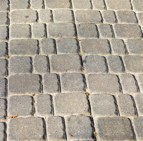 Interlock Bricks Used For The Outdoor Pavement Concept Stock