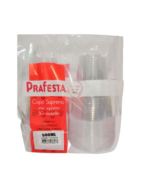 Copo Supremo 500ml Pacote 30 Unidades Imigrantes Bebidas