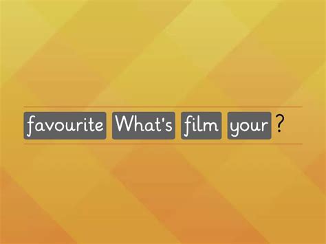 English Class A1 Speaking Questionnaire Questions Unjumble