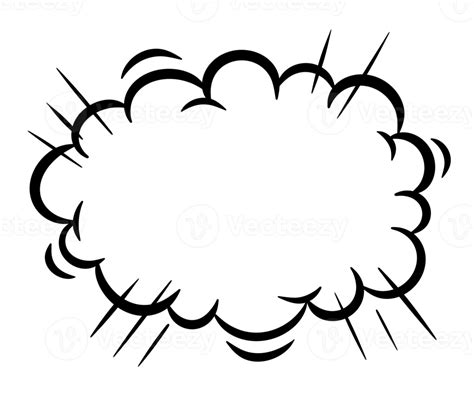 Explosion Cloud Dialog Commercial Black And White Cloud Drawing