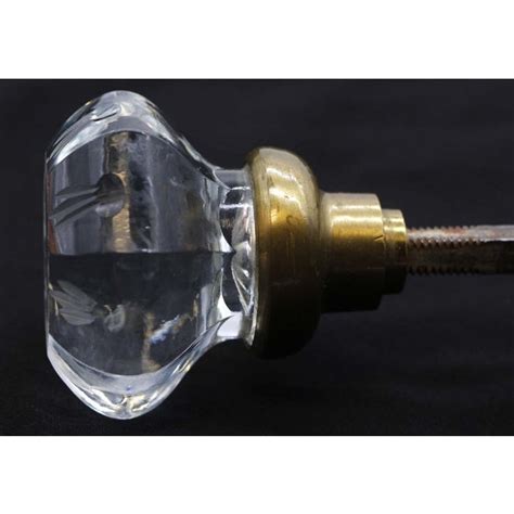 Pair Of Early 20th Century Clear Etched Floral Glass Door Knobs Chairish