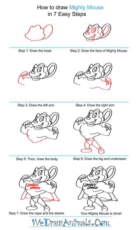 How To Draw Mighty Mouse