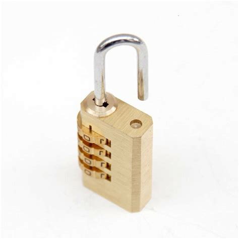 Digits Number Mini Padlock Brass Combination Lock Vicedeal