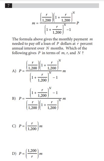 Guide To Sat Passport To Advanced Math Practice Questions