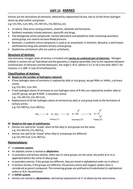 Aliphatic Amines Part I Pptx