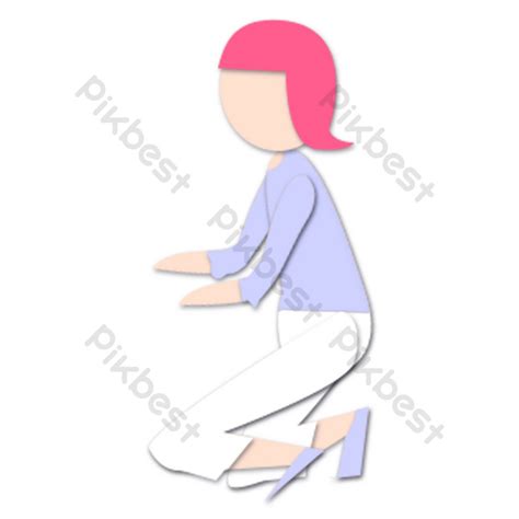 손으로 그린 만화 소녀 무료 그리기 일러스트 Png Psd 무료 다운로드 Pikbest